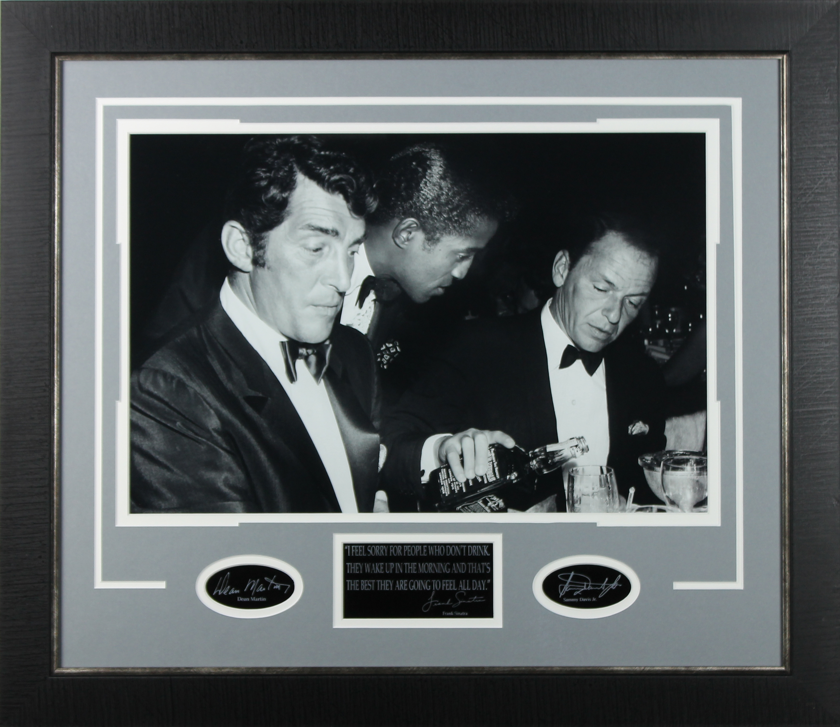 Frank Sinatra, Dean Martin, Sammy Davis 11x14 laser engraved display frame